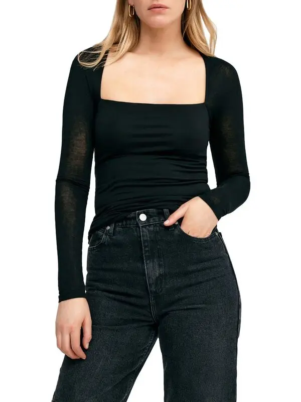 MARCELLA Lonnie Long-sleeve Top - Black