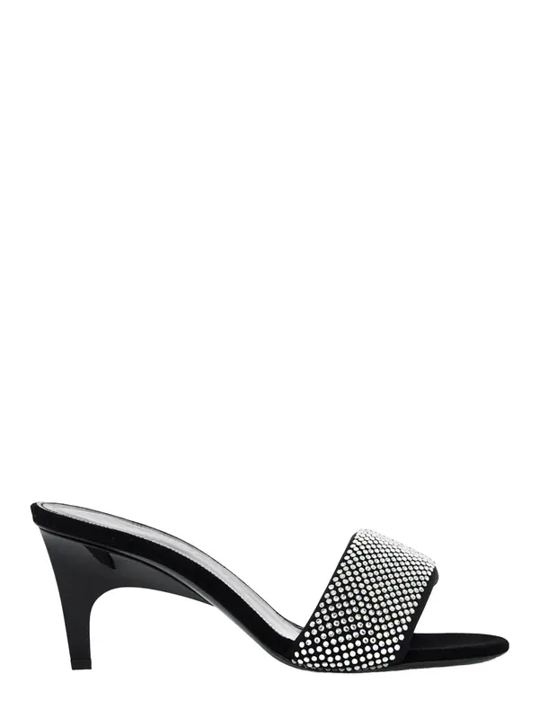 Attico Heeled Sandals - Silver