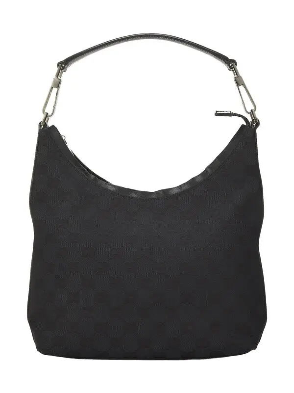 Gucci Gg Canvas Hobo Bag - Black