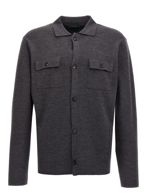 ZANONE Wool Cardigan - Gray