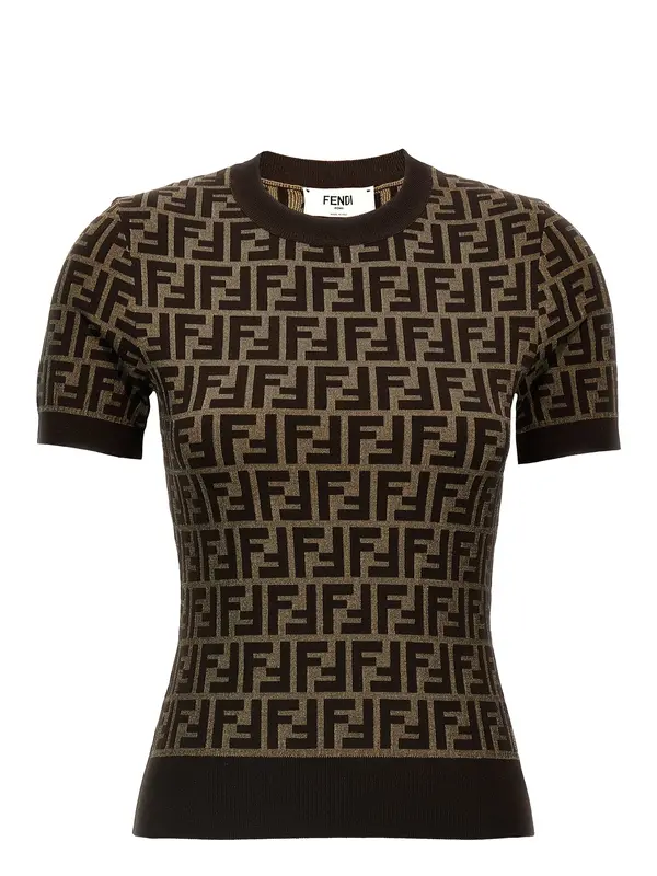 Fendi Ff Sweater - Brown