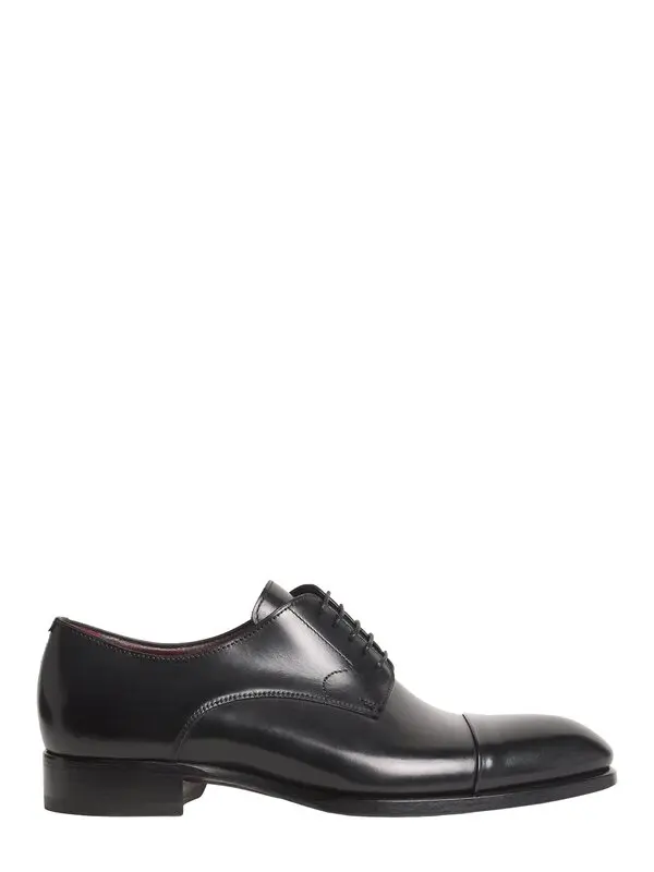 Brioni Leather Derby Shoes - Black