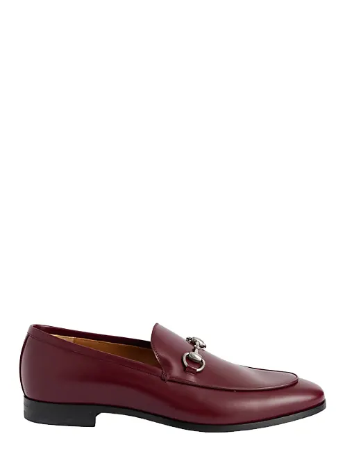 Gucci Horsebit Leather Loafers - Rosso Ancora