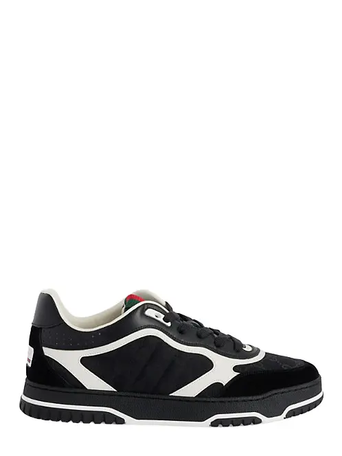 Gucci Re-web Canvas Trainers - Black