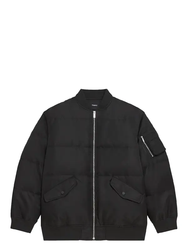 Theory Oversized Down Flight Jacket - Black