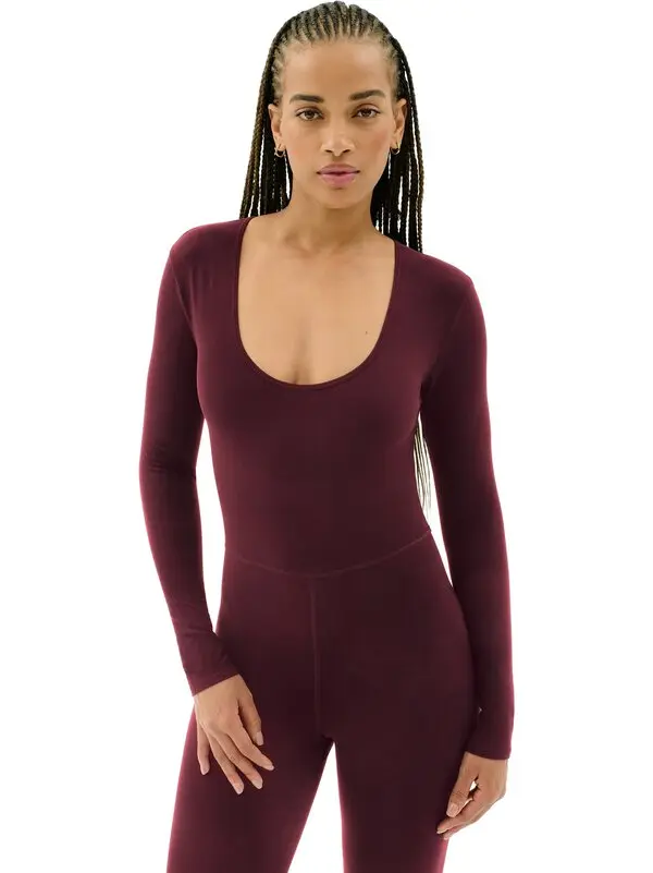 Splits59 Chloe Airweight Jumpsuit - Dark Cherry