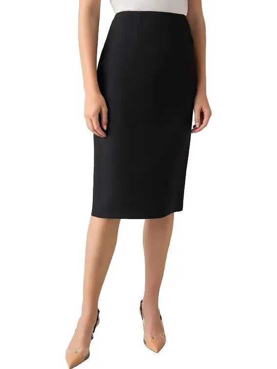 KASPER Below Knee Length Skirt - Black