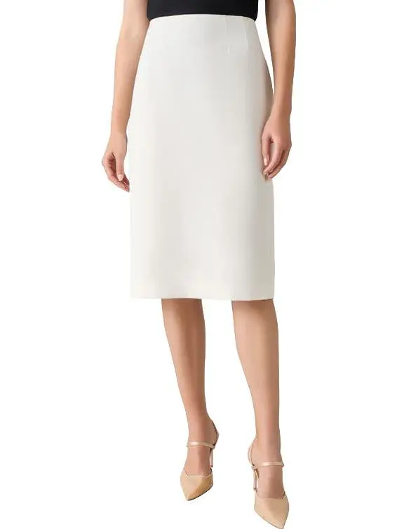 KASPER Below Knee Length Skirt - Vanilla Ice