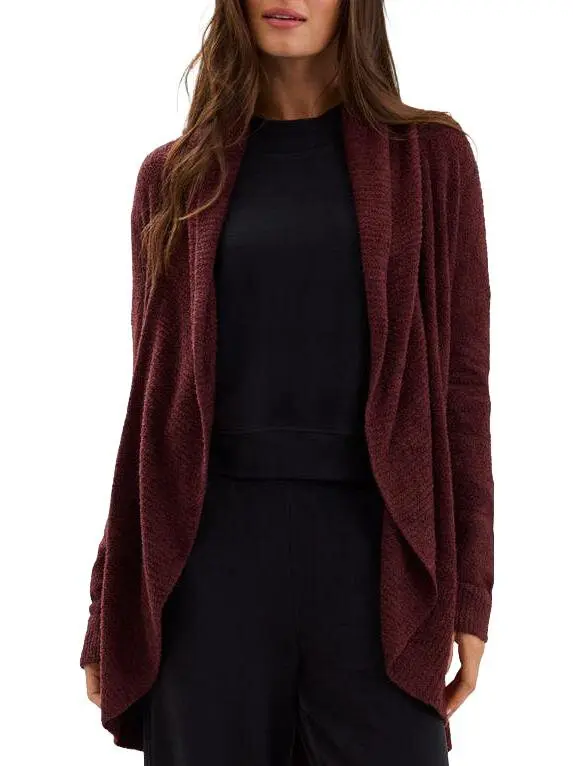 Barefoot Dreams Cozychic® Lite® Circle Cardigan - Deep Garnet