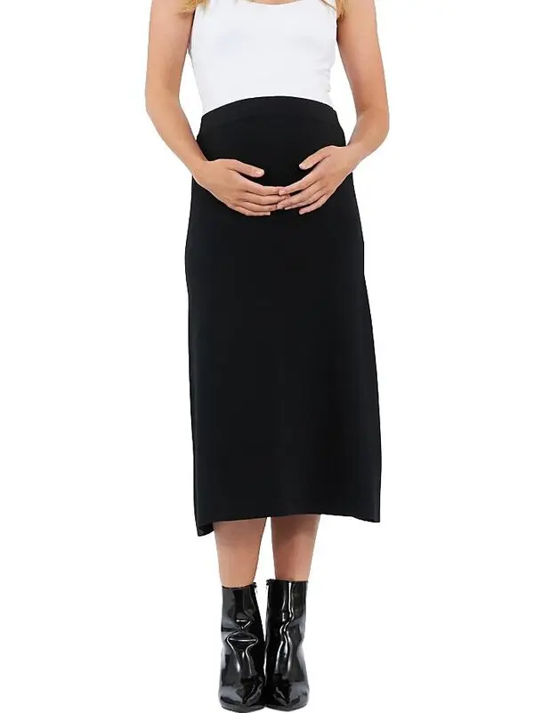 RIPE MATERNITY A-line Knit Skirt - Black