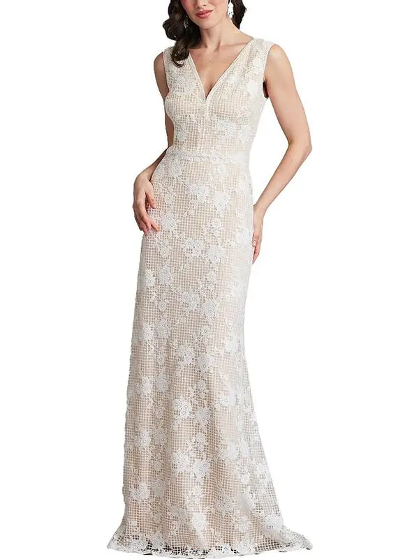 Tadashi Shoji Windsor Lace Gown - Ivory