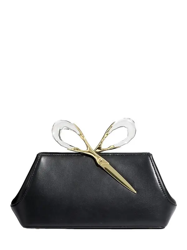 Alexis Bittar The Scissor Leather Clutch - Black
