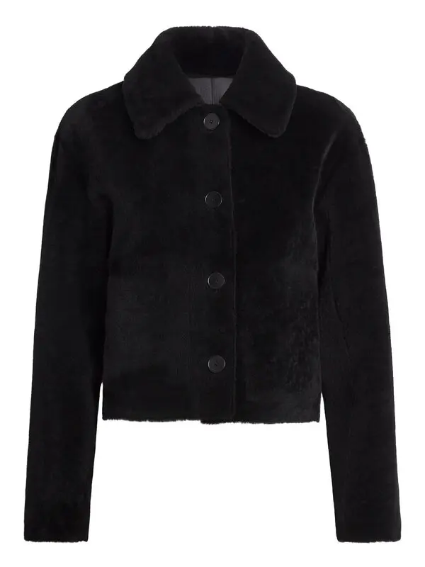 JOSEPH Shearling Reversible Alloway Jacket - Black