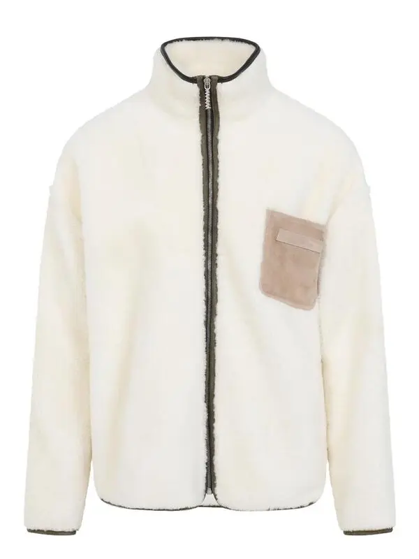Marni Shearling Zip-up Jacket - Grey