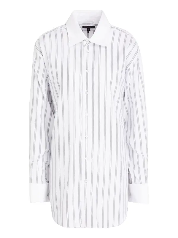 Rag & Bone Diana Striped Cotton-poplin Shirt - White