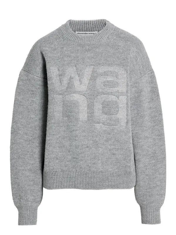 Alexander Wang Embossed Knitted Sweater - Gray