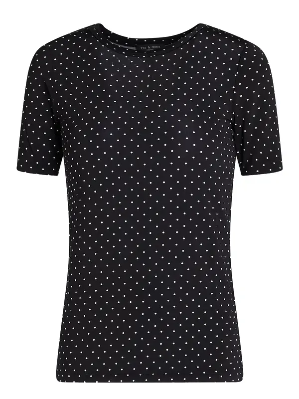 Rag & Bone Sabeen Polkadot Jersey T-shirt - Black