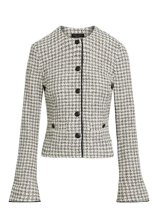 Rag & Bone Carmen Cotton-blend Tweed Jacket - White