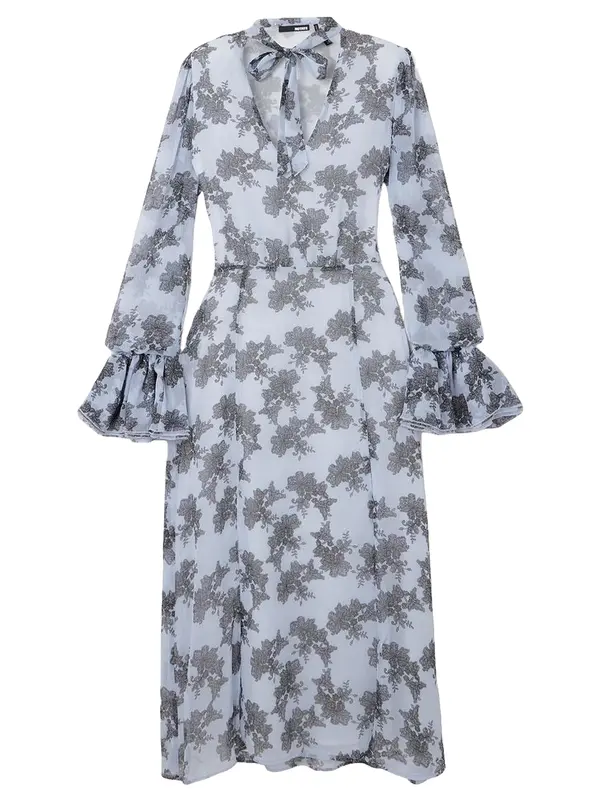 Remain Birger Christensen Ginny Floral-print Crepon Midi Dress - Lavender