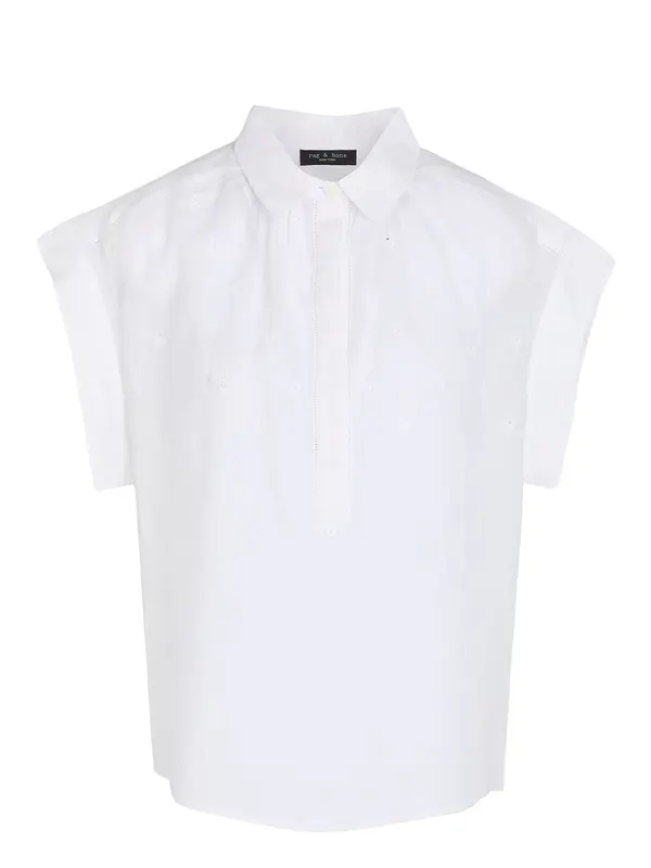Rag & Bone Robin Ramie Top - White