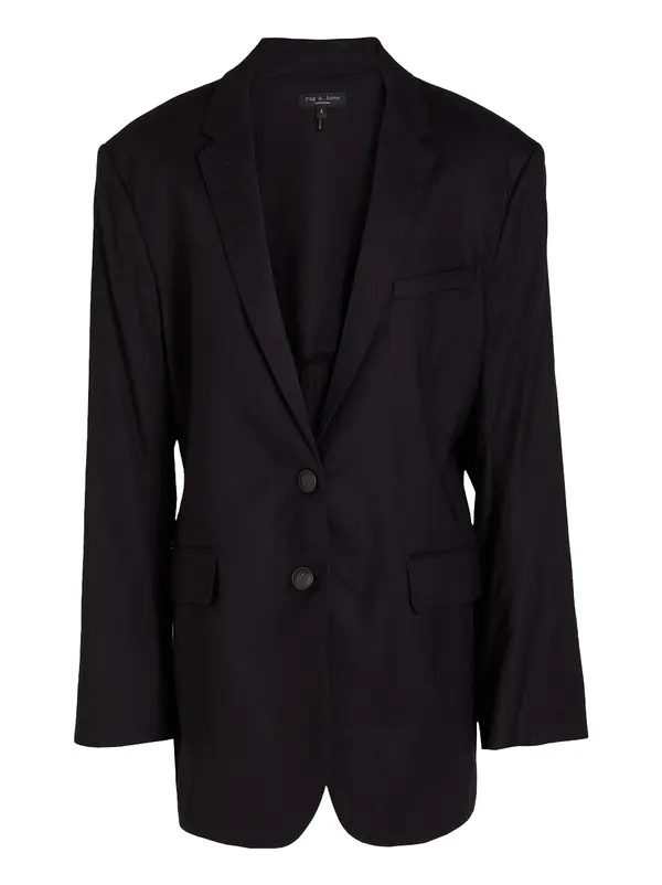 Rag & Bone Odessa Linen-blend Blazer - Black