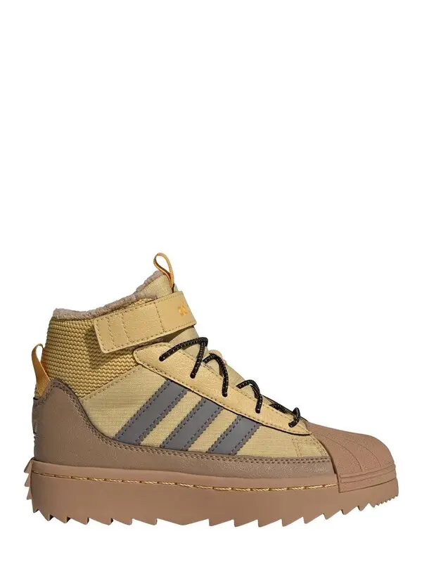 Adidas Superstar Winter Trek High Top Sneakers - Oat/charcoal/core Black