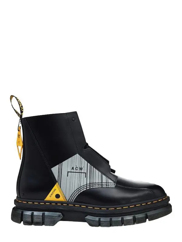 Dr. Martens Rikard 8l A Cold Wall Boots - Black/reflective Silver/yellow
