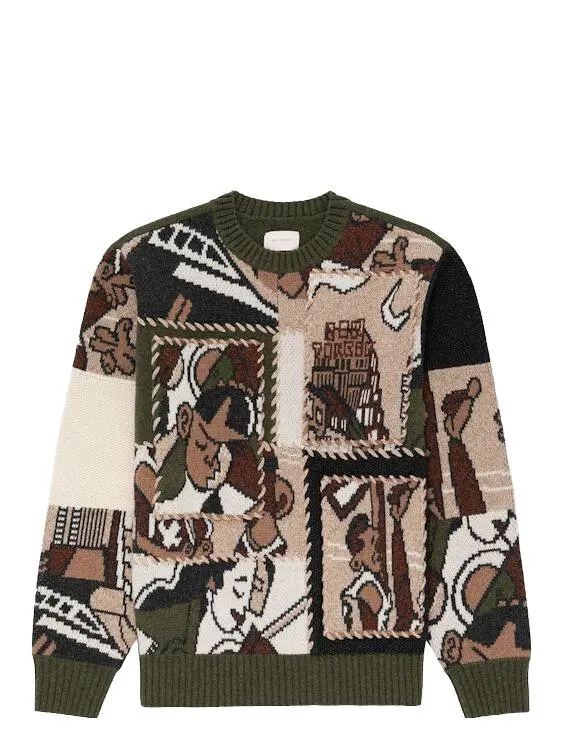 Aimé Leon Dore Molina Patchwork Crewneck Sweatshirt - Multicolor