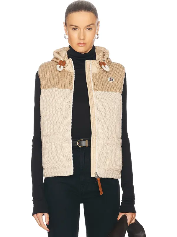 Moncler Puffer Vest - White