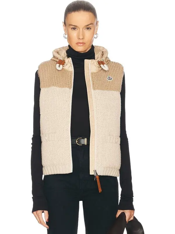 Moncler Puffer Vest - White