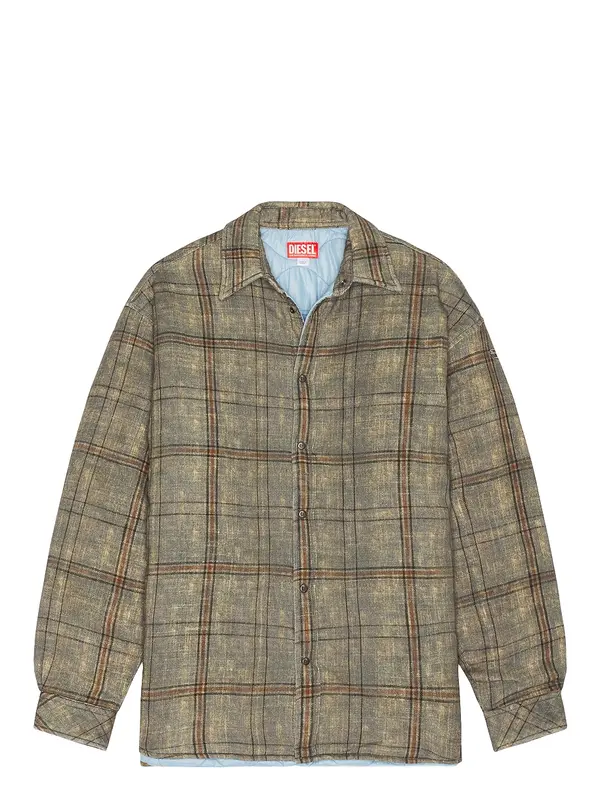 DIESEL Hammer Overshirt In Brown - Hazelnut