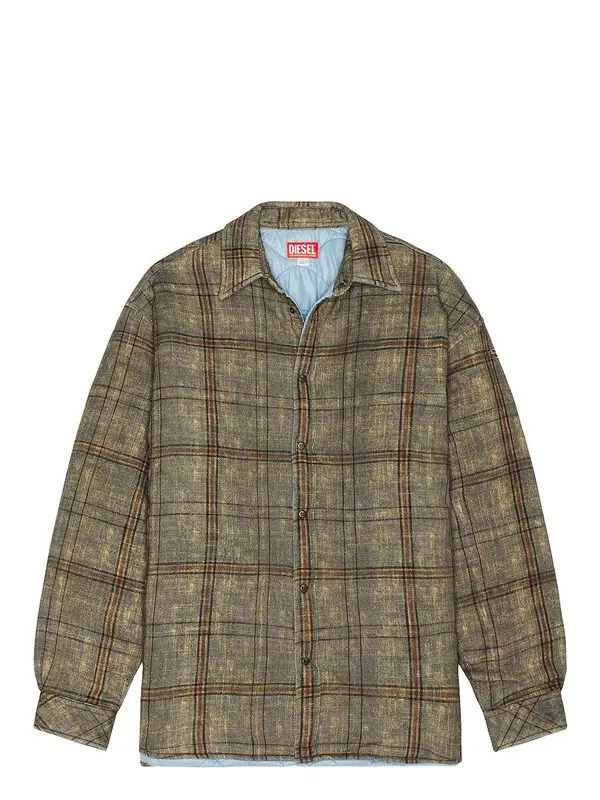 DIESEL® Hammer Overshirt In Brown - Hazelnut