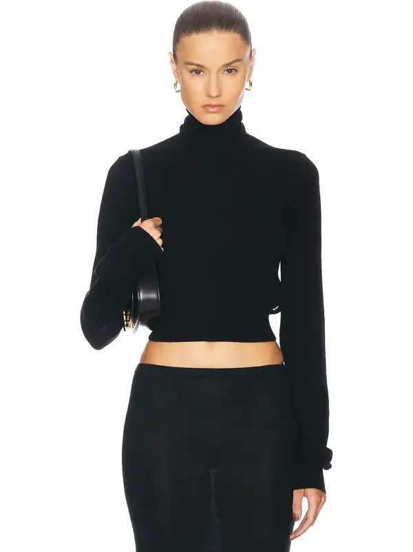 Eterne Etienne Cashmere Turtleneck Sweater - Black