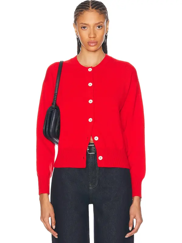 &daughter Ada Crewneck Cardigan - Poppy Red