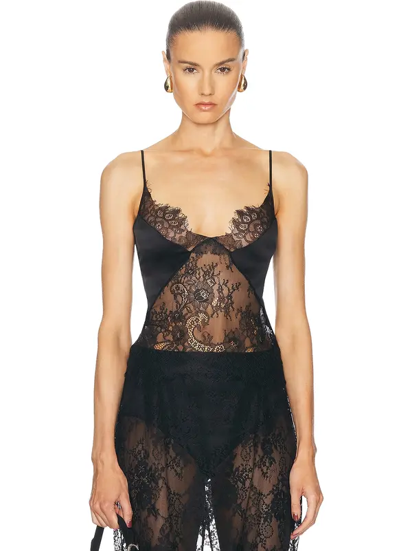 Blumarine Lace Camisole Top - Black