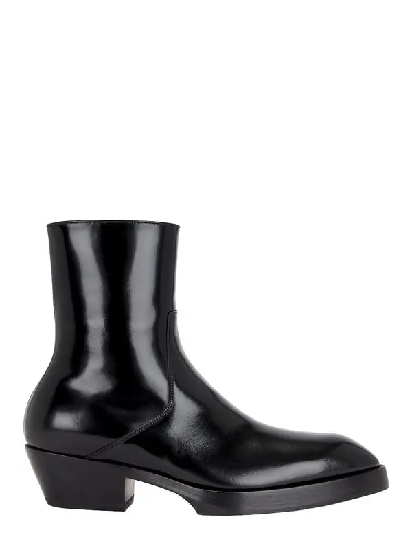 Bottega Veneta Dalton Zipped Ankle Boots - Black