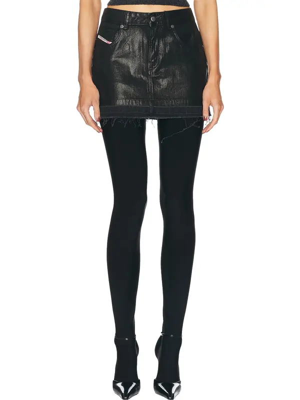 DIESEL Denim Mini Skirt - Black Denim