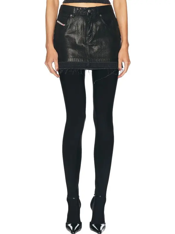 DIESEL® Denim Mini Skirt - Black Denim