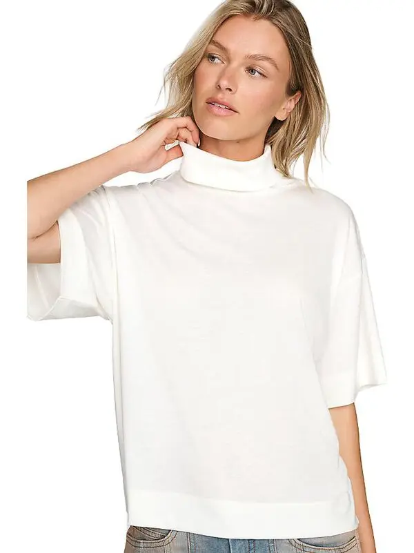 NATION LOS ANGELES Fable Turtleneck Top - Ivory