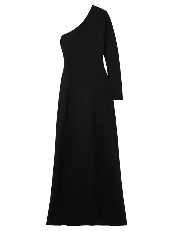 LESET Rio One-shoulder Maxi Dress - Black