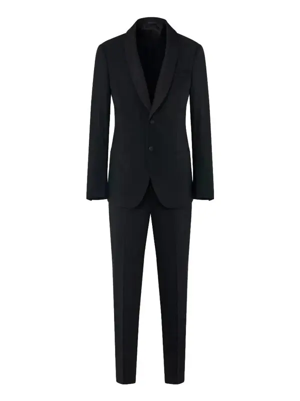 Giorgio Armani Soho Line Single-breasted Tuxedo In Wool Crêpe - Black