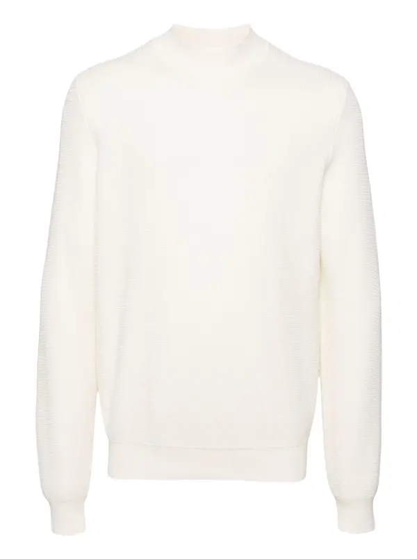 BOSS Waffle-knit Jumper - Neutrals