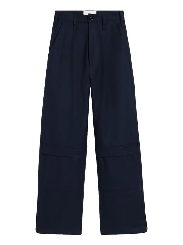 AMI Paris Wool Cargo Trousers - Blue