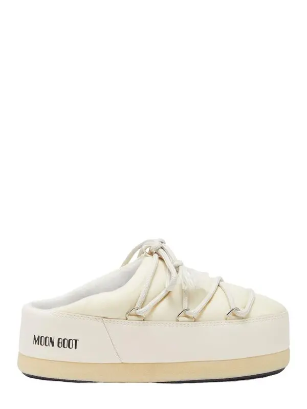 Moon Boot Icon Logo-print Slides - Neutrals