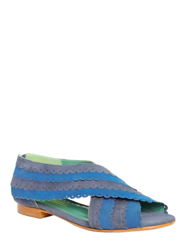 STUDIO CHOFAKIAN Lauder Flat Sandals - Blue