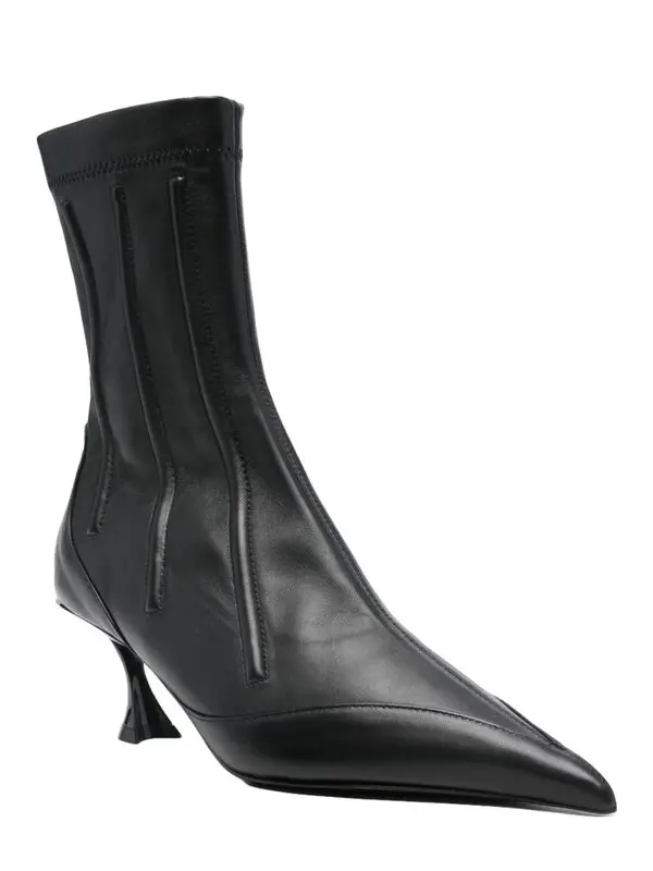 MUGLER 55mm Embossed-detail Boots - Black