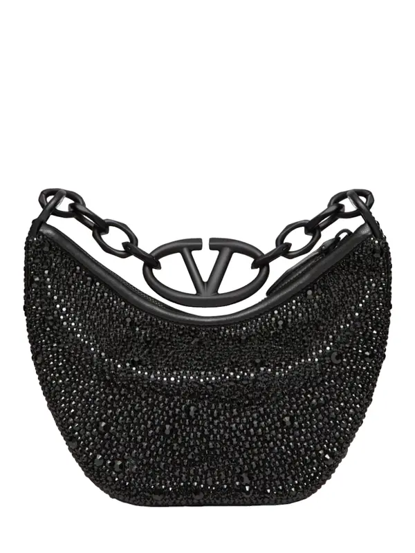Valentino Garavani Mini Vlogo Moon Shoulder Bag - Black