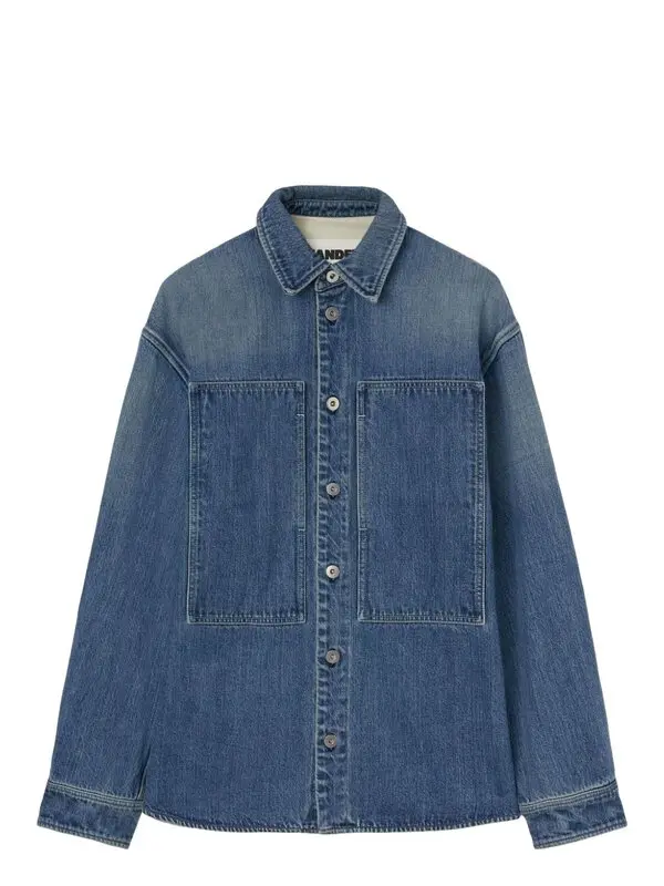 JIL SANDER Drop-shoulder Denim Shirt - Blue