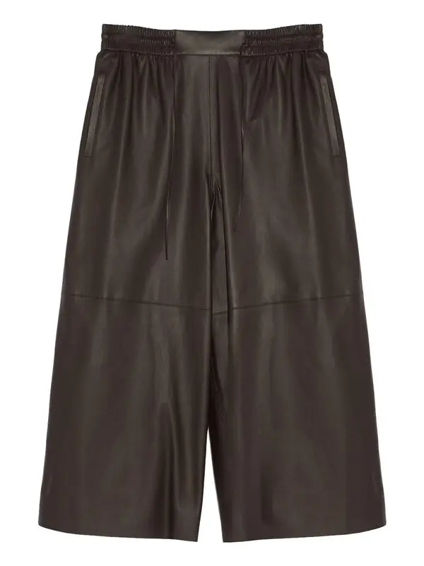 YVES SALOMON Leather Culottes - Brown