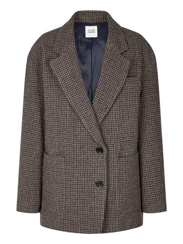 STUDIO TOMBOY Check-patterned Blazer - Brown